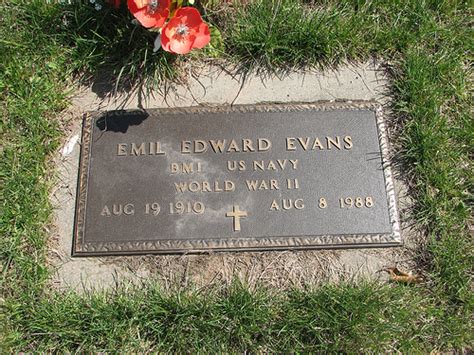 Emil Edward Evans 1910 1988 Find A Grave Memorial