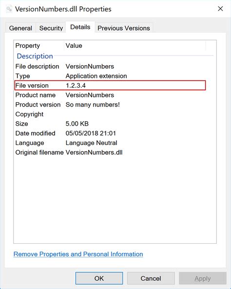 Fileversion Property