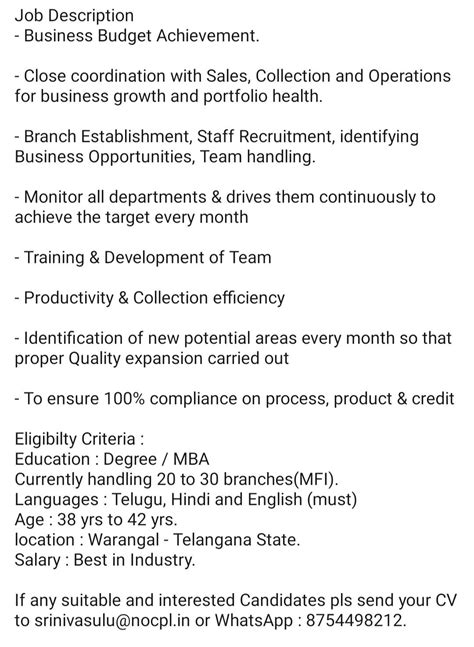 D Srinivasulu Posted On Linkedin