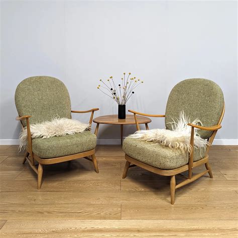 Pair Of Original Vintage Ercol Model 203 Armchairs Original Homewares
