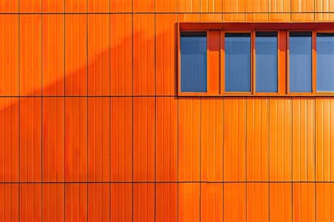 Orange Decorative Facade Panels For Minimalist Architectural Cladding