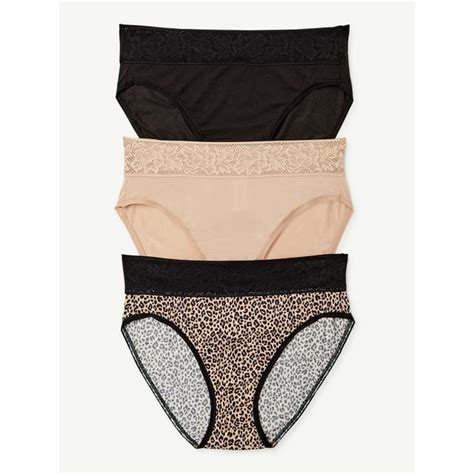 Joyspun Womens Lace And Modal High Cut Brief Panties 3 Pack Sizes Xs