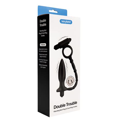 Sexyland Double Trouble Vibrating Butt Plug And Cock Ring Toy