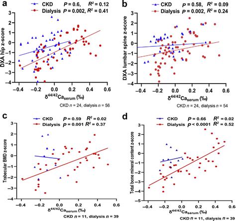 Correlation Of Measured D 4442 Ca Serum And With Bone Densitometry Download Scientific