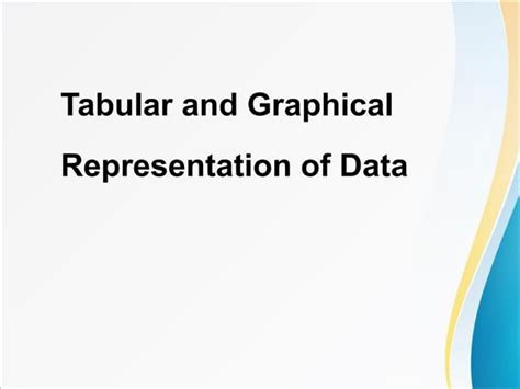 Tabular And Graphical Representation Of Data Pdf