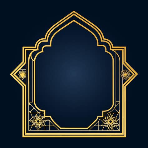 Golden Islamic Frame Vectors And Illustrations For Free Download