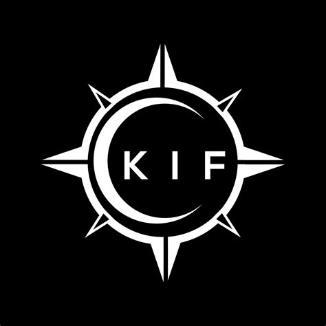 Kif Abstract Technology Circle Setting Logo Design On Black Background