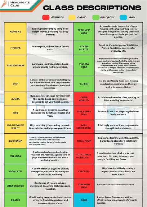 Class Timetables Herongate Club