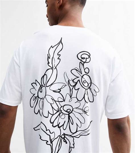 White Oversized Printed T Shirt New Look