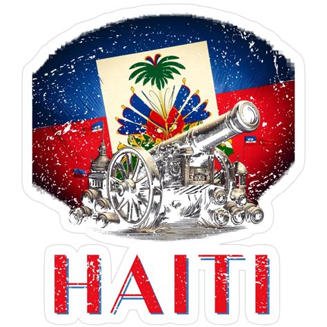 Vintage Haiti Haitians Flag Pride Sticker Haitian Art Haitian Flag