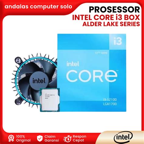 Jual Processor Box Intel Core I3 12100 Box 3 3ghz Socket Lga 1700 Alder