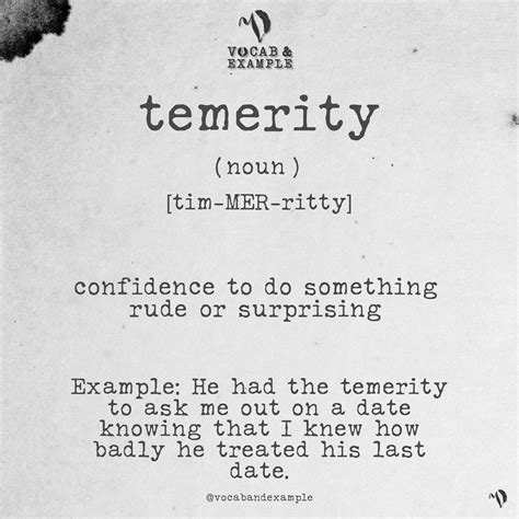 Temerity Definition