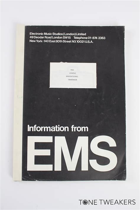 The Synthi Educational Handbook Ems Aks A Vcs3 Synthesizer Reverb Uk