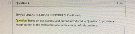 solved simple linear regression problem undergraduate