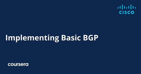 Implementing Basic Bgp Coursera