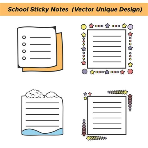 School Sticky Notes Vector Unique Design 26404741 Vector Art At Vecteezy School Sticky Notes Vector Unique Design 26404741 Vector Art At Vecteezy