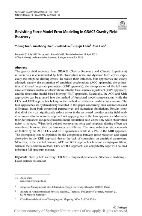 Revisiting Force Model Error Modeling In Grace Gravity Field Recovery