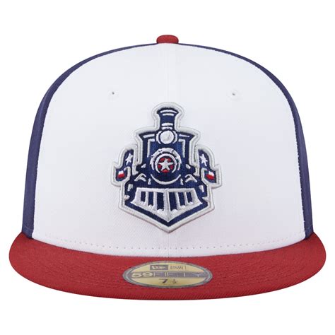 Mens Round Rock Express New Era White Red Authentic Collection 59fifty
