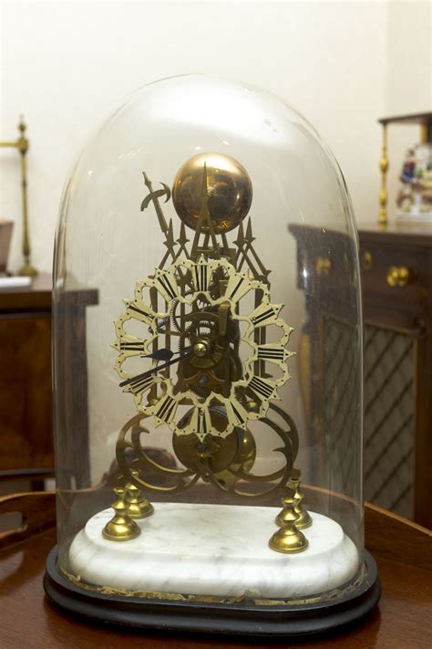 Victorian Brass Skeleton Clock