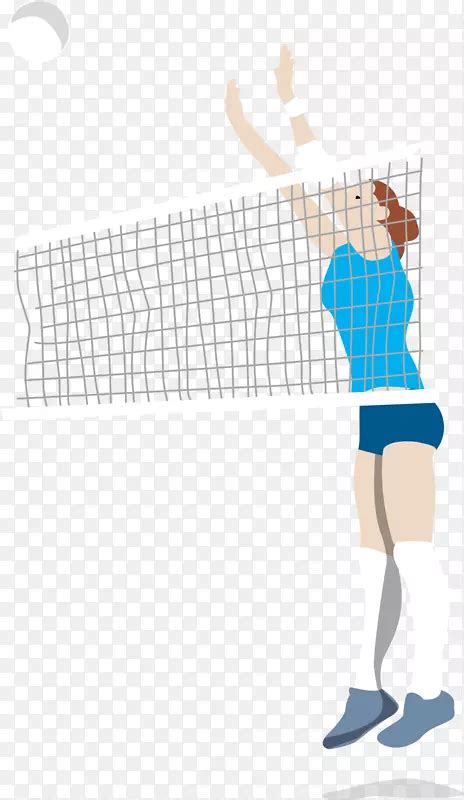 蓝色扁平排球女孩png图片素材下载图片编号7314504 Png素材网