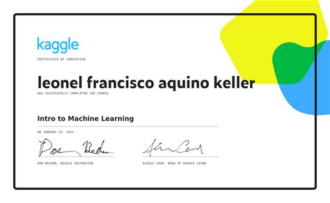 leonel francisco aquino keller completed the intro to machine learning