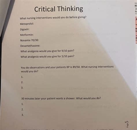 Solved What Nursing Interventions Would You Do Before