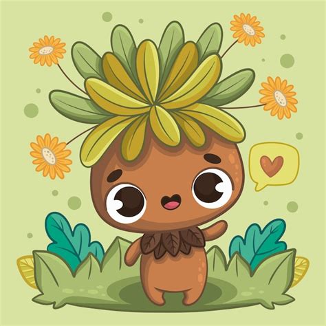Premium Vector Hand Drawn Frailejon Character Illustration