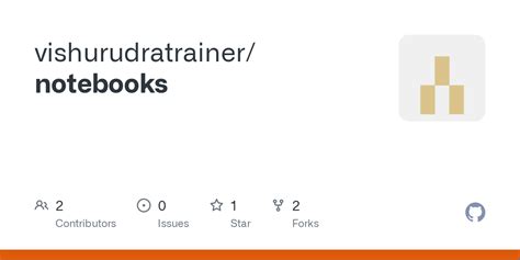 github vishurudratrainer notebooks