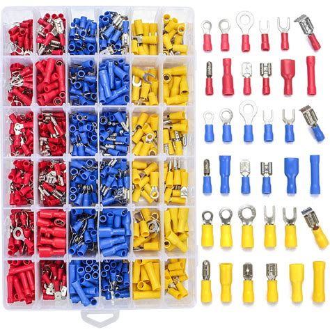 Qibaok 840pcs Electrical Wire Connectors Insulated Wire Crimp