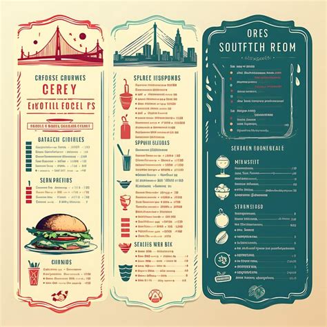 Premium Ai Image A Set Of Menu Layout 2d Design With Vintage Style