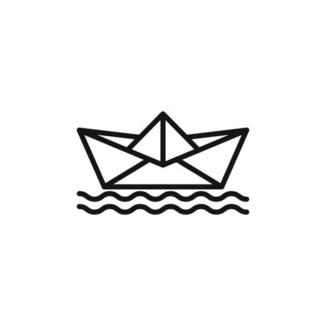 Papel Barco Icono Logo Firmar Contorno 47567572 Vector En Vecteezy