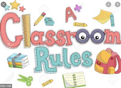 Classroom Rules With School Supplies