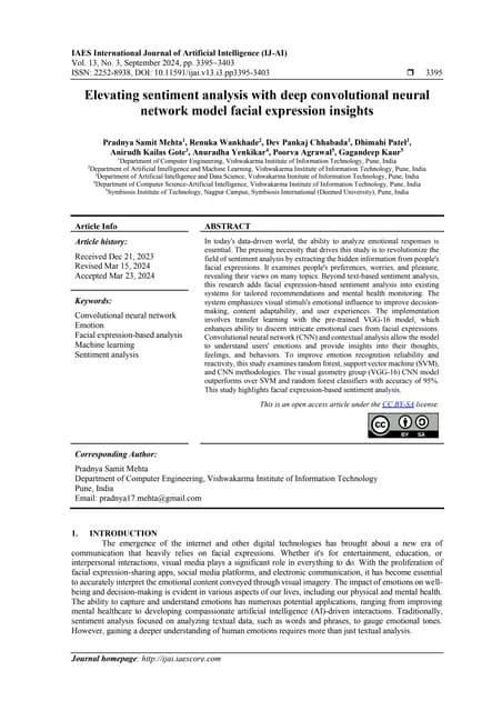 Elevating Sentiment Analysis With Deep Convolutional Neural Network Model Facial Expression