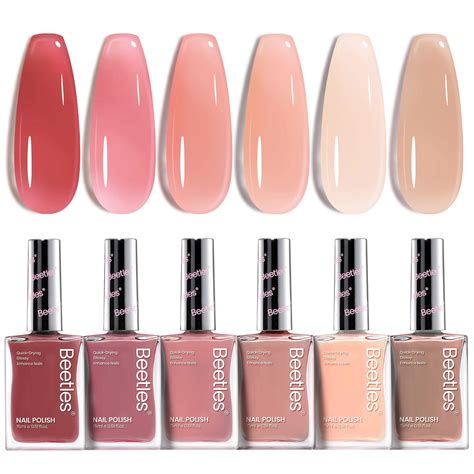 Beetles Jelly Nail Polish Set P1866 Colors Burgundy Pink