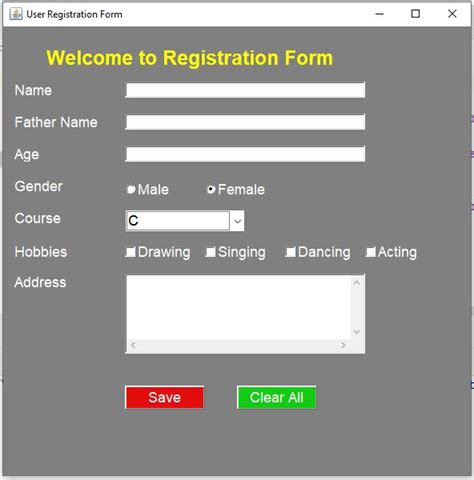 Github Nkugavarathanjava Awt Registration Form
