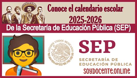Calendario Escolar Ciclo Escolar 2025 2026 En Mexico