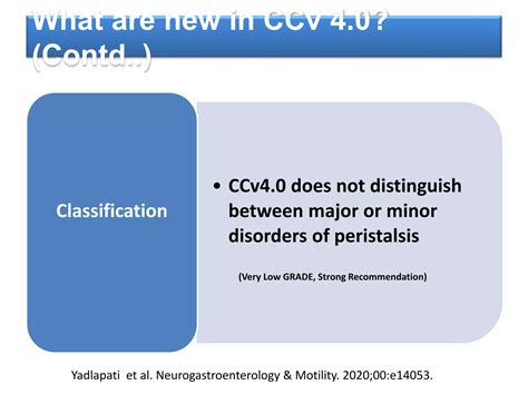 Chicago Classification Version 40 Hrm Classification Of Esophageal Motility Disorder Pptx