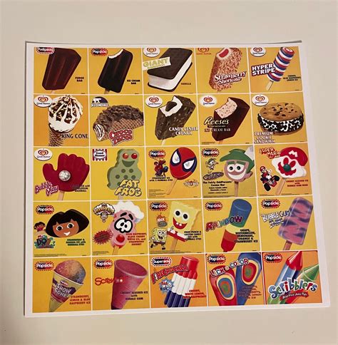 Ice Cream Truck Menu 90s