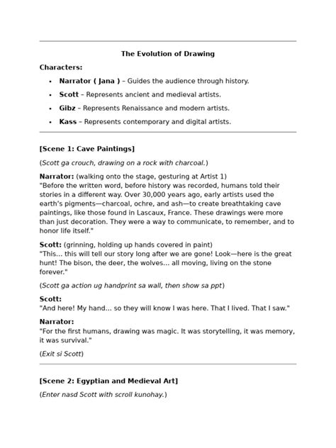 The History Of Drawing Evolution Pdf