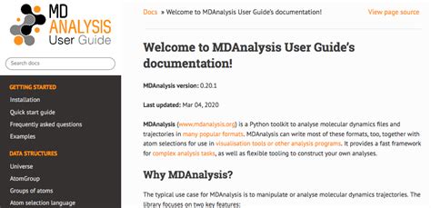 gsod 2019 the new user guide · mdanalysis