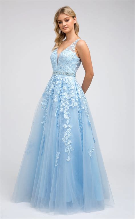 Buy Ice Blue Prom Dresses In Stock