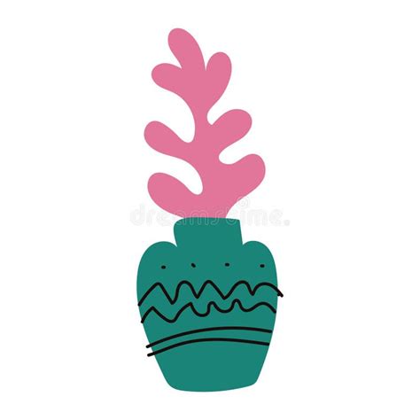 Isolated Leaf In A Pot Flat Design Vector Stock Vector Illustration
