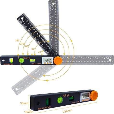 7 Inch Digital Protractor With Bubble Levels Xuntop 7 Inch Digital