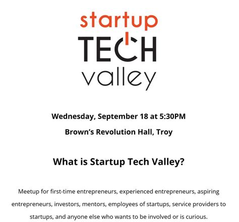 Eric Ledet On Linkedin Im Excited For The First Startup Tech Valley Event Of The Fall