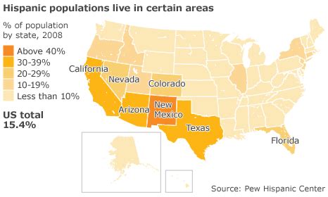 2012 Census Of Hispanics In The Us Map