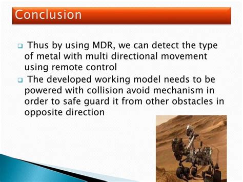 Multi Directional Conducting Metal Detecting Robot Pptx