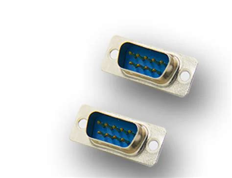 Db9 Serial Connector Rs232 9 Pin Double Row Welded Head