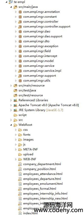 1496 java mysql hr人事管理系统源码 源代码 源码海洋网