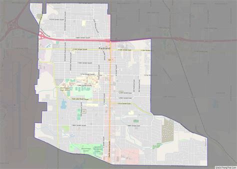 Map Of Parkland Cdp Washington Thong Thai Real