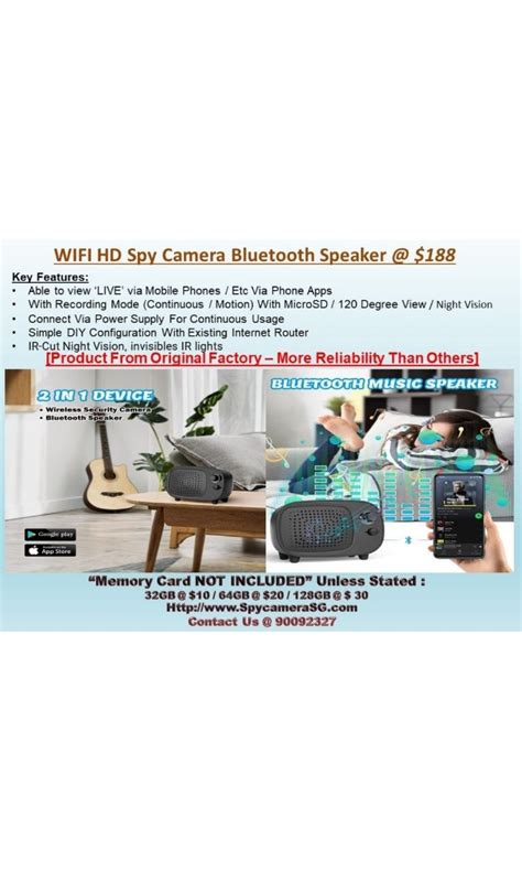 Speaker Spy Camera Hd Photography Video Cameras On Carousell
